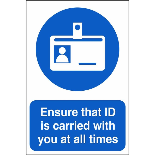 ID Reminder Signs | Mandatory Construction Safety Signs Ireland