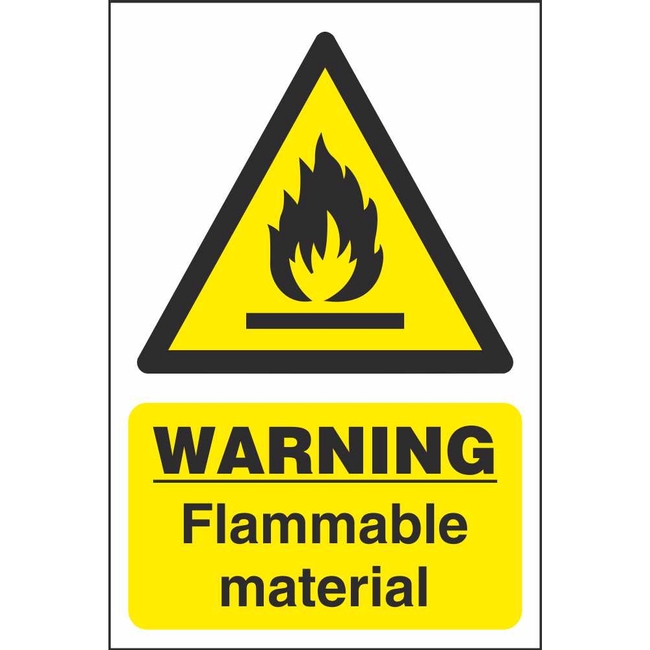Warning Flammable Material Signs | Hazard Construction Safety Signs