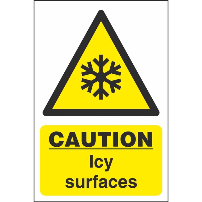 Caution Icy Surfaces Signs | Hazard Construction Safety Signs Ireland