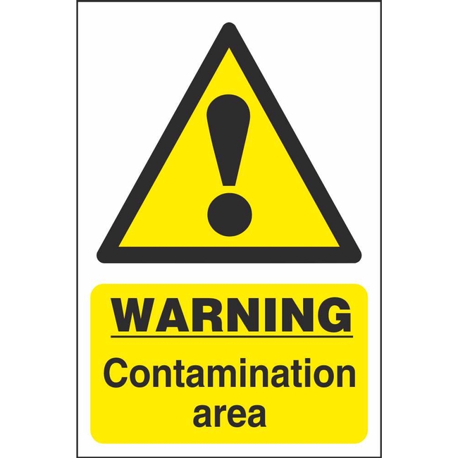 Warning Contamination Area Signs | Hazard Construction Safety Signs