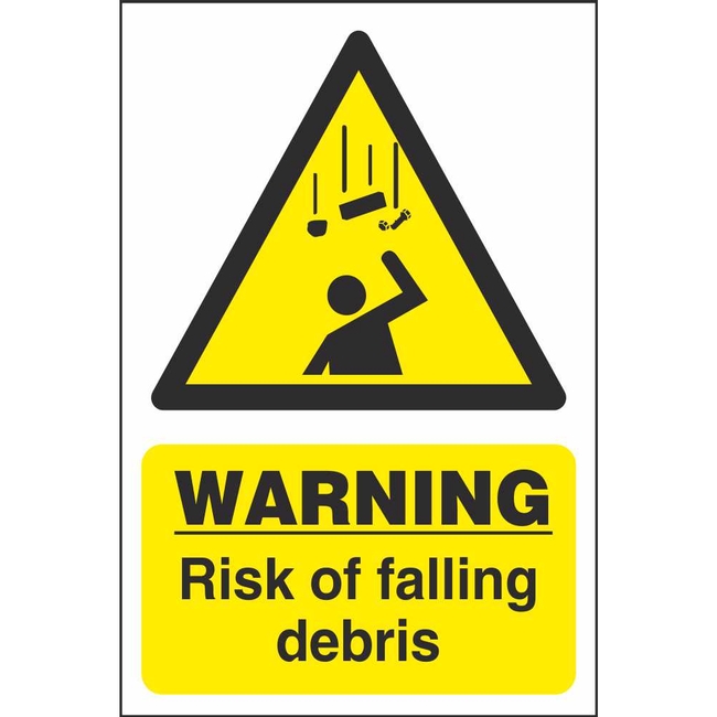 Warning Risk of Falling Debris Signs | Hazard Construction Safety Signs