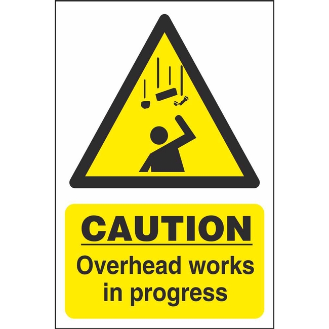 Overhead Works in Progress Signs | Hazard Construction Safety Signs