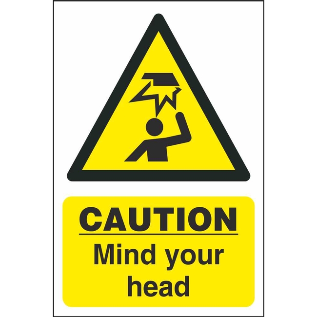Caution Mind Your Head Signs | Hazard Construction Safety Signs