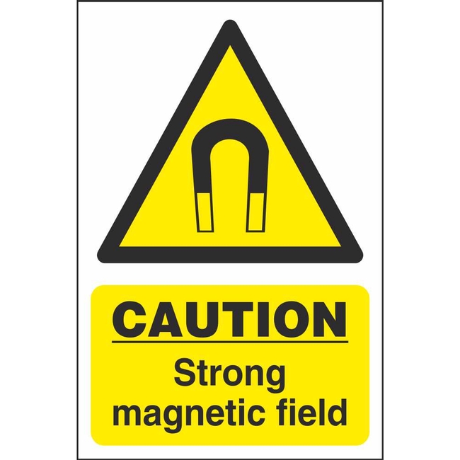 Caution Strong Magnetic Field Signs | Hazard Construction Safety Signs ...