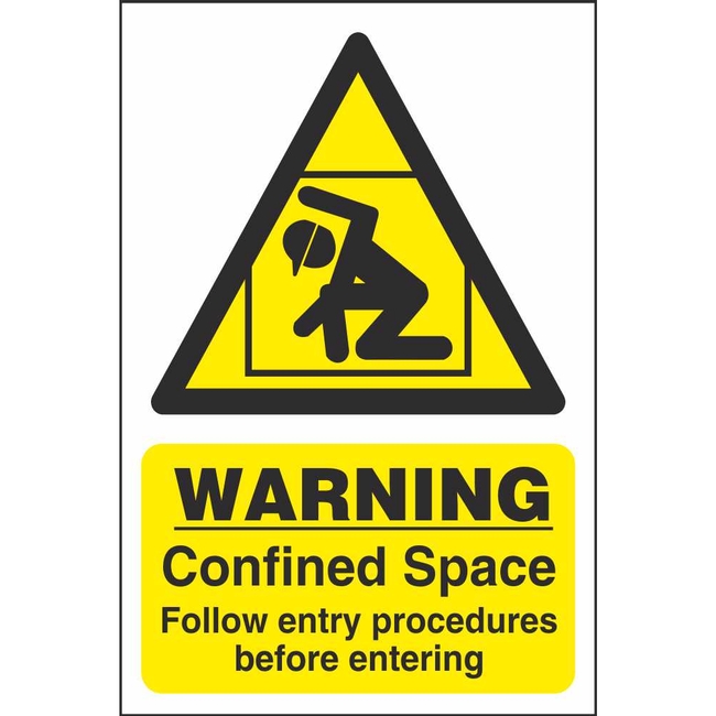 Warning Confined Space Signs | Hazard Construction Safety Signs Ireland