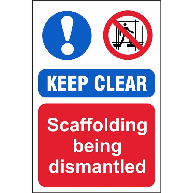 Scaffolding Being Dismantled Construction Scaffold Safety Signs