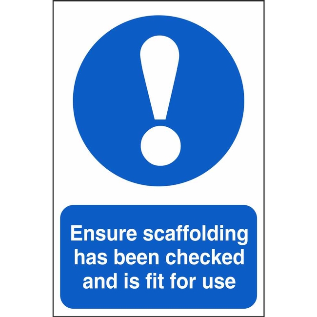 Ensure Scaffolding Has Been Checked And Is Fit For Use Construction ...