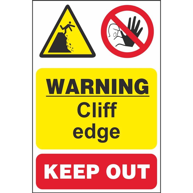 Warning Cliff Edge Keep Out Signs | Quarry Safety Signage