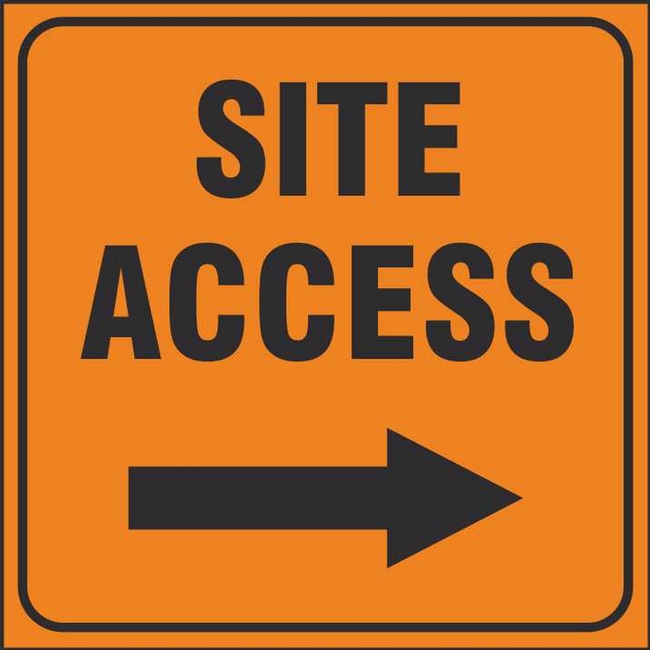 Site Access Right Signs | Construction Traffic Safety Signs Ireland