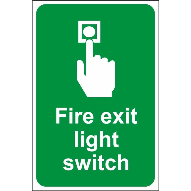 Fire Exit Light Switch Signs | Emergency Escape Site Safety Signs Ireland