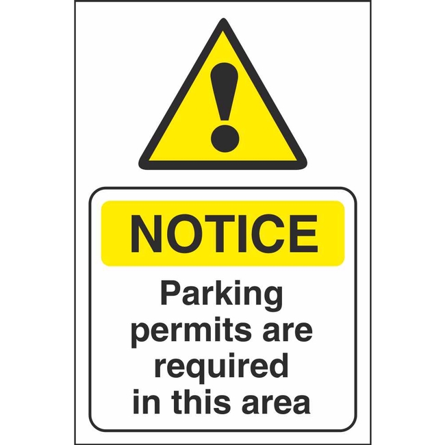 Parking Permits Are Required In This Area Signs | Site Security Signs