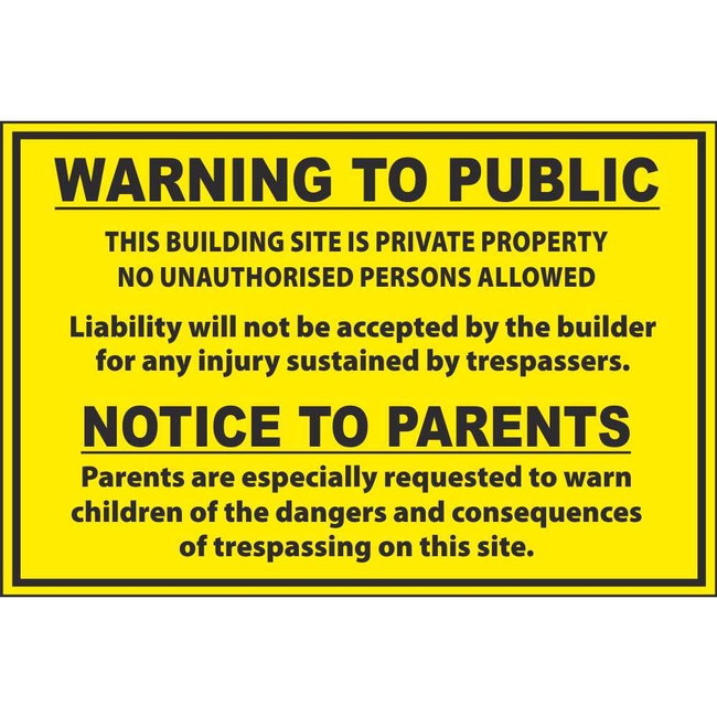 Parents Are Requested To Warn Children Of Dangers Child Safety Notice Signs