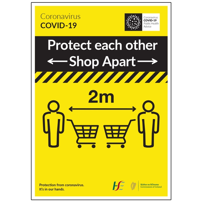 Coronavirus Shop Apart Sign Social Distancing Signage