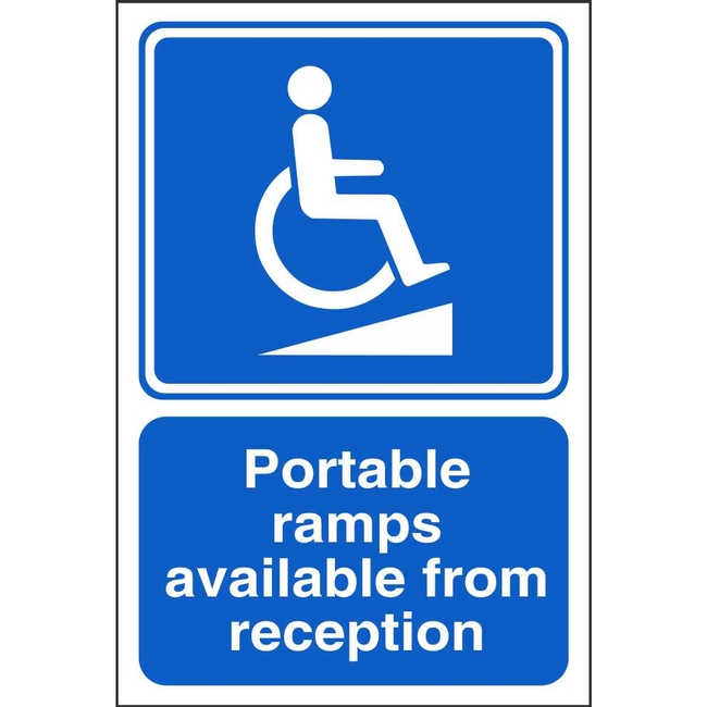 Portable Ramps Available From Reception Signs | Disabled Parking Signs