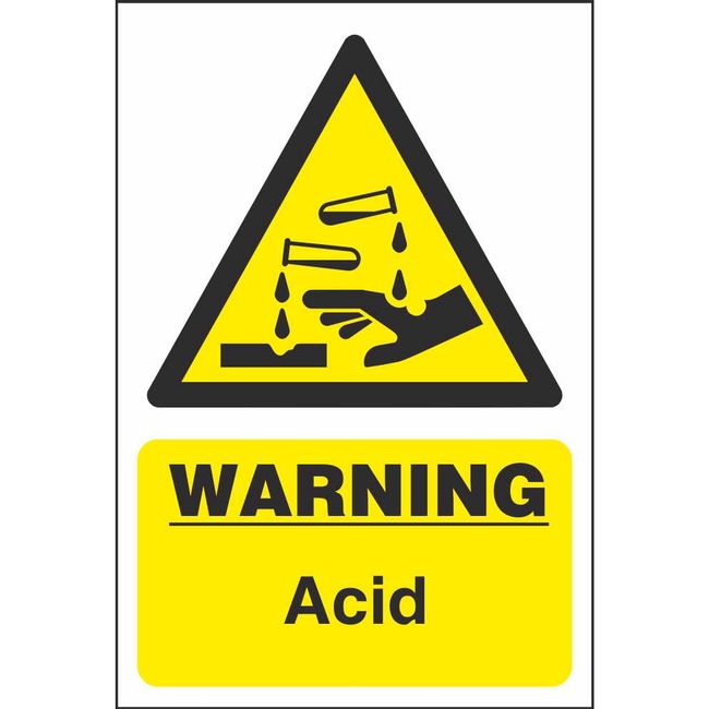 Acid Chemical Warning Signs | Dangerous Goods Safety Signs