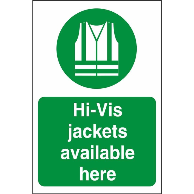 Hi Vis Jackets Available Here Signs | Dangerous Goods Safety Signs