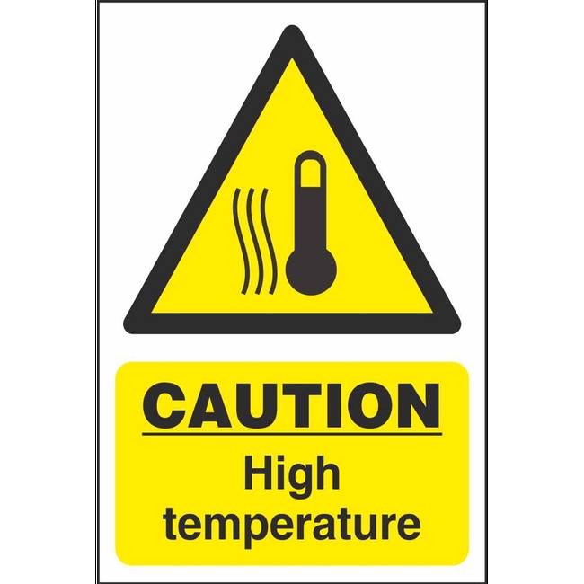 Caution High Temperature Signs | Electrical Safety Warning Signs