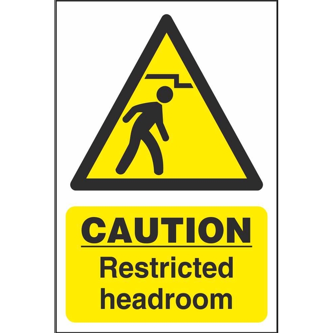 Caution Restricted Headroom Signs | Electrical Safety Warning Signs