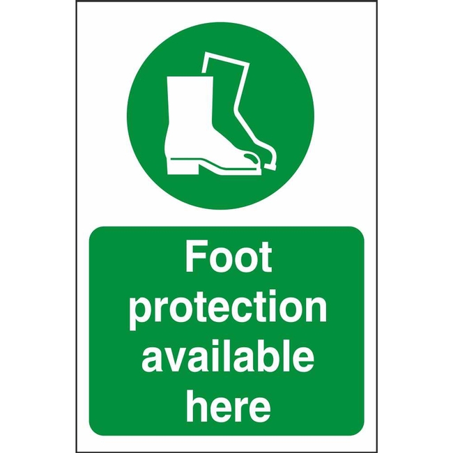 Foot Protection Available Here Signs | Safe Condition Safety Signs
