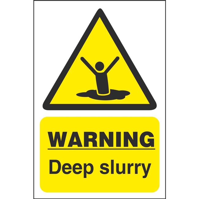 Warning Deep Slurry Farm Signs | Hazard Farm Safety Signs Ireland
