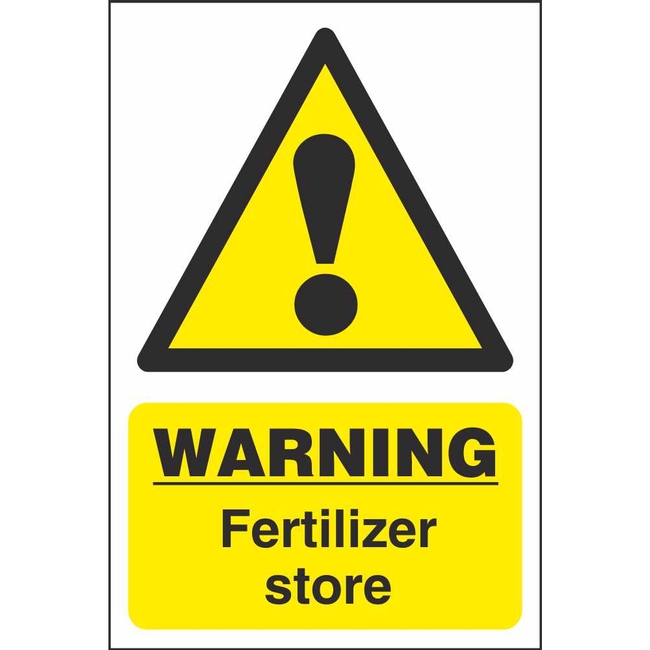 Warning Fertilizer Store Farm Signs | Hazard Farm Safety Signs Ireland