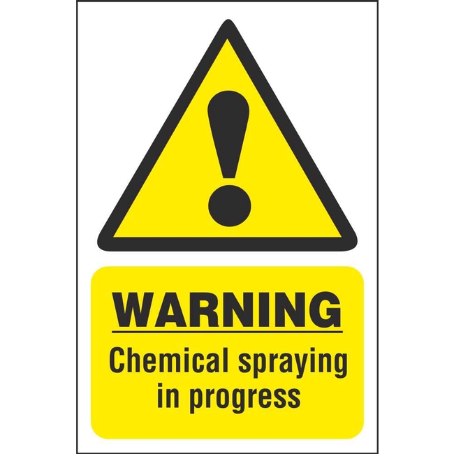 Warning Chemical Spraying In Progress Signs | Hazard Farm Safety Signs