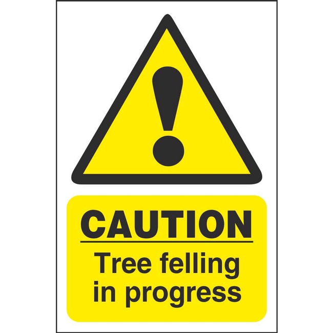 Caution Tree Felling In Progress Farm Signs | Hazard Farm Safety Signs