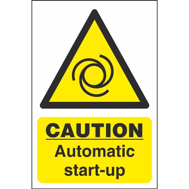 Warning Automatic Start-Up Farm Signs | Hazard Farm Safety Signs