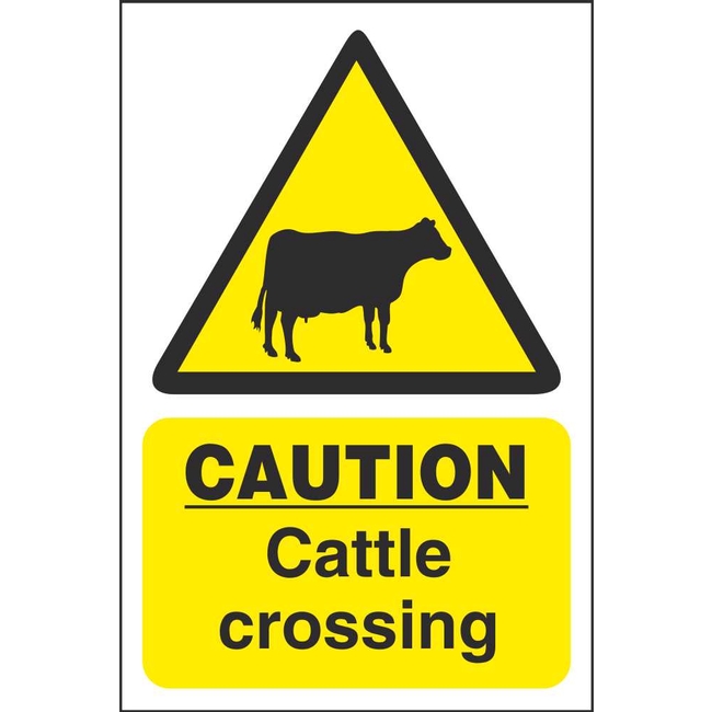Caution Cattle Crossing Farm Signs | Hazard Farm Safety Signs Ireland
