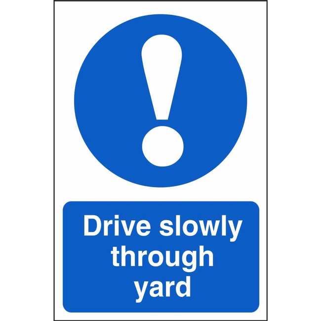 Drive Slowly Through Yard Farm Signs | Mandatory Farm Safety Signs