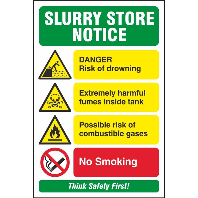Slurry Store Notice Farm Signs | Farm Notice Safety Signs Ireland