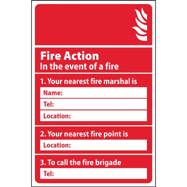 Fire Action In The Event Of Fire Signs | Fire Fighting Farm Signs