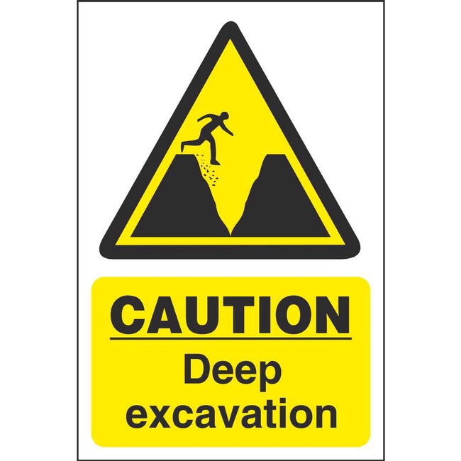 Caution Deep Excavation Safety Signs | Forestry Hazard Signs Ireland