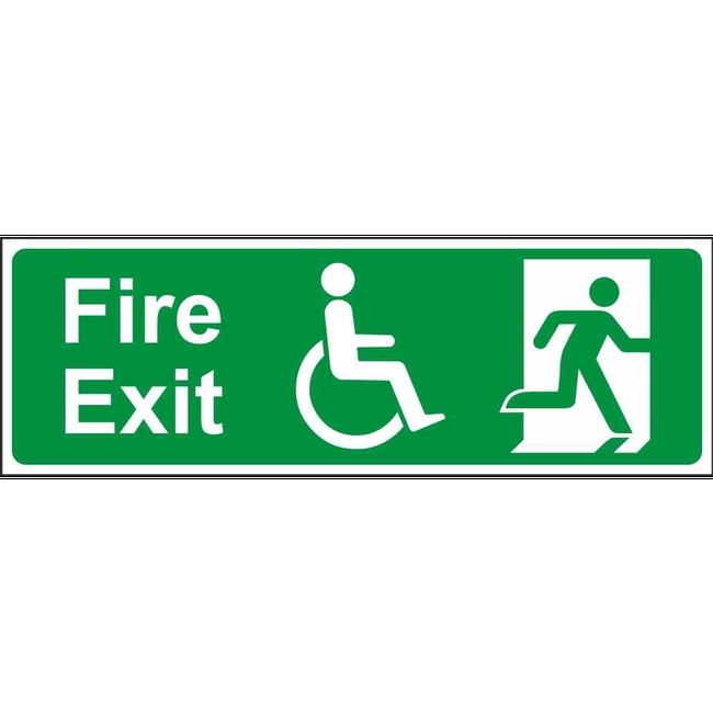 Fire Exit Right Wheelchair Access Emergency Escape Fire Safety Signs