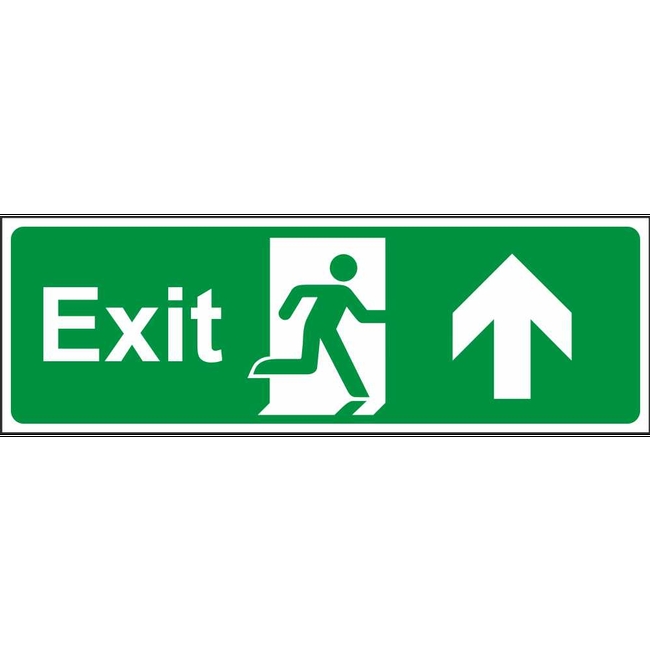 Arrow Up Exit Signs | Emergency Escape Fire Safety Signs Ireland