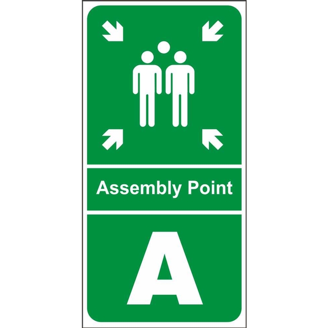 Assembly Point A & Arrows Signs | Emergency Escape Fire Safety Signs