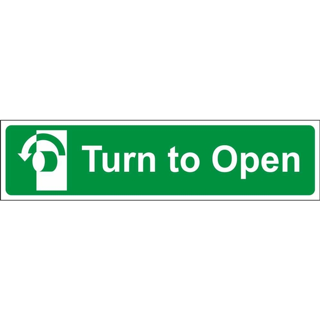 Turn To Open Labels | Emergency Escape Fire Exit Stickers Ireland