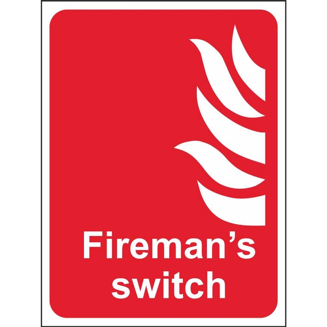 Firemans Switch Signs | Fire Fighting Equipment Safety Signs Ireland