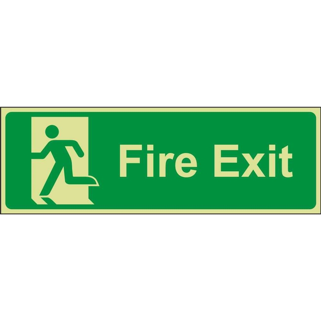 Left Fire Exit Signs | Photoluminescent Escape Fire Safety Signs