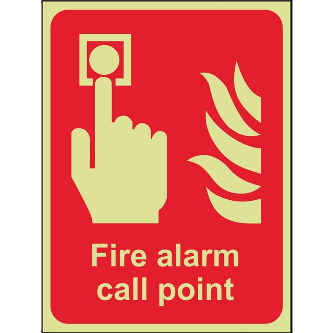Fire Alarm Call Point Signs | Photoluminescent Fire Fighting Signs
