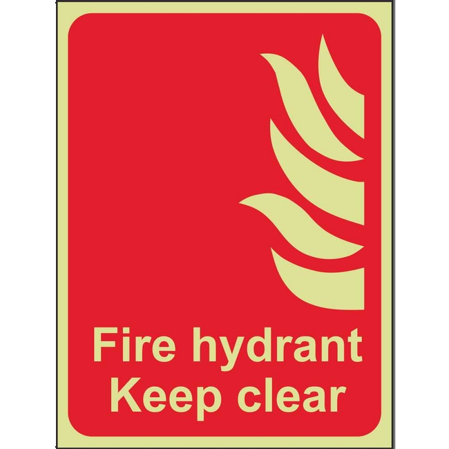 Fire Hydrant Keep Clear Signs | Photoluminescent Fire Fighting Signs