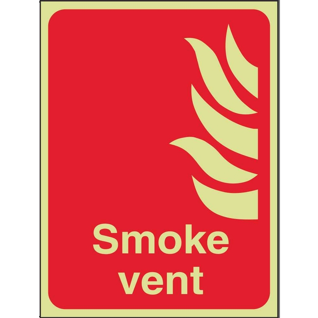 Smoke Vent Signs | Photoluminescent Fire Fighting Signs Ireland
