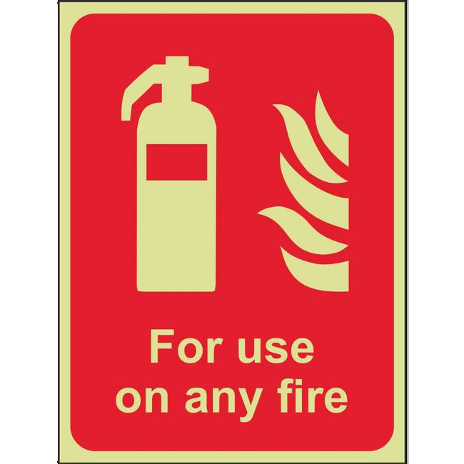 For Use On Any Fire Signs | Photoluminescent Fire Fighting Signs