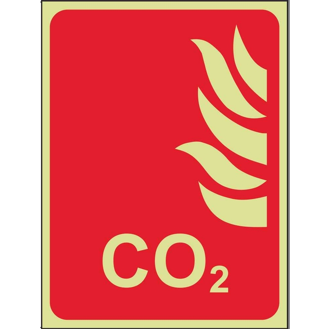CO2 Fire Extinguisher Signs | Photoluminescent Fire Fighting Signs