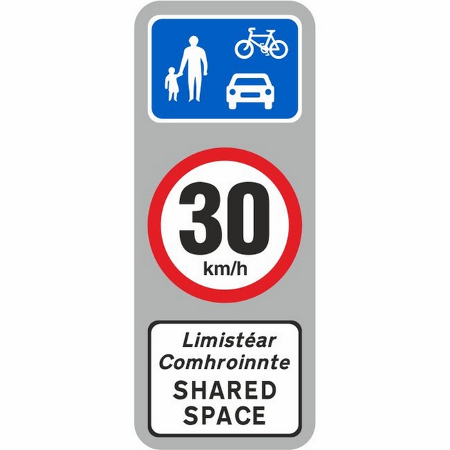 F 404 Shared Space 30kmh | Regulatory Traffic Road Sign