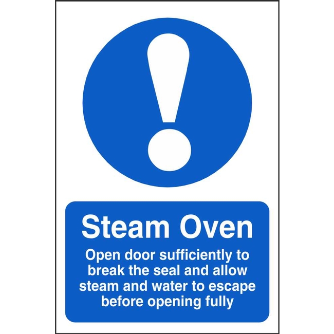 Steam Oven Mandatory Signs | Food Hygiene Safety Signs Ireland