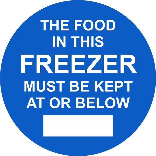 The Food In This Freezer Must Be Kept At Or Below Write On Adhesives