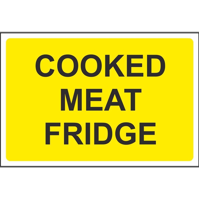 Cooked Meat Fridge Colour Coded Signs | Food Hygiene Safety Signs