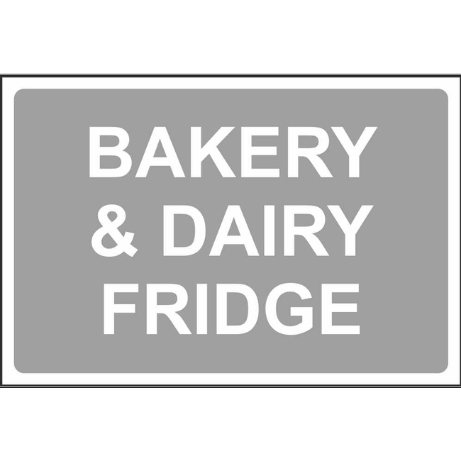 Bakery & Dairy Fridge Colour Coded Signs | Food Hygiene Safety Signs