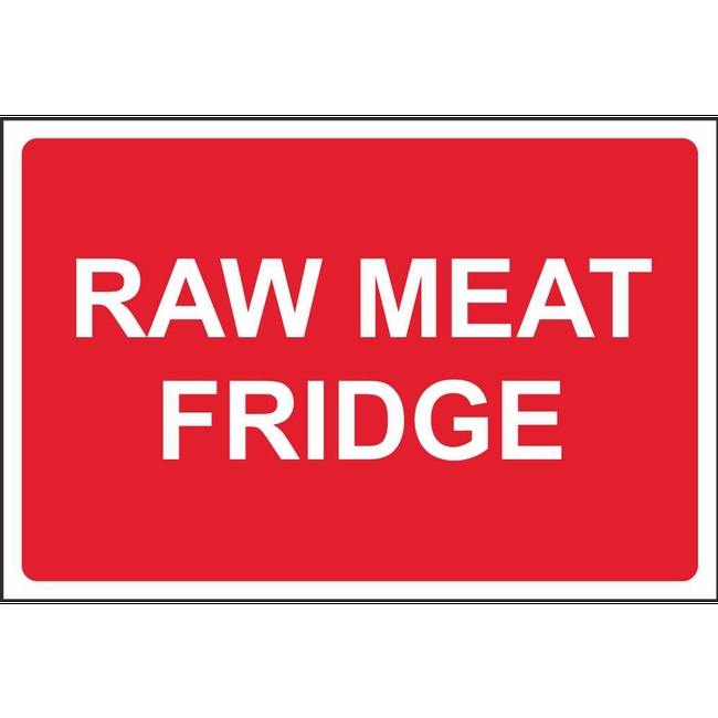 Raw Meat Fridge Colour Coded Signs | Food Hygiene Safety Signs